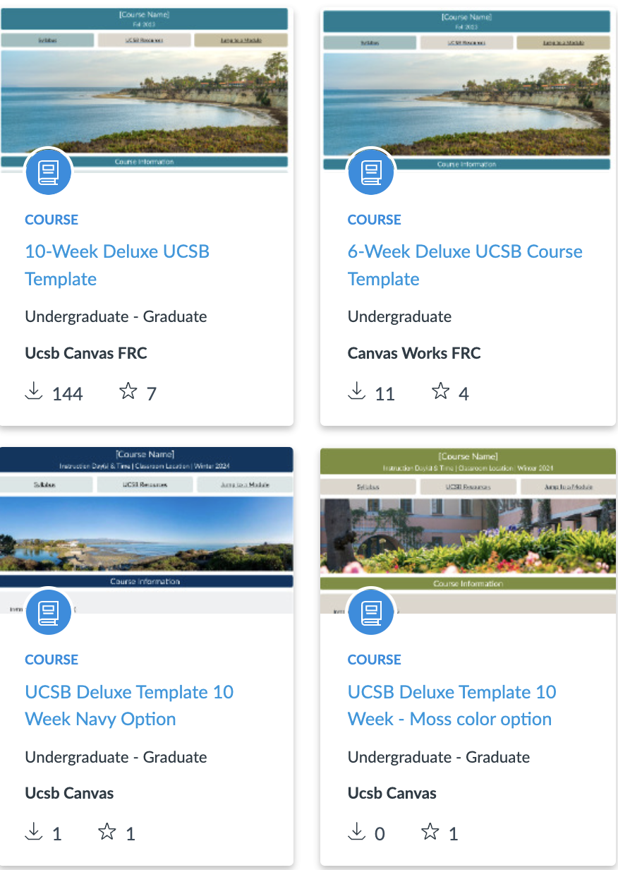 UCSB Deluxe Template Checklist | UCSB Canvas